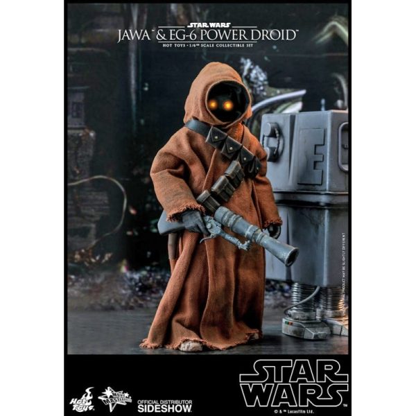 1/6 Scale Hot Toys Star Wars A New Hope Jawa And RG-6 Power Droid MMS554