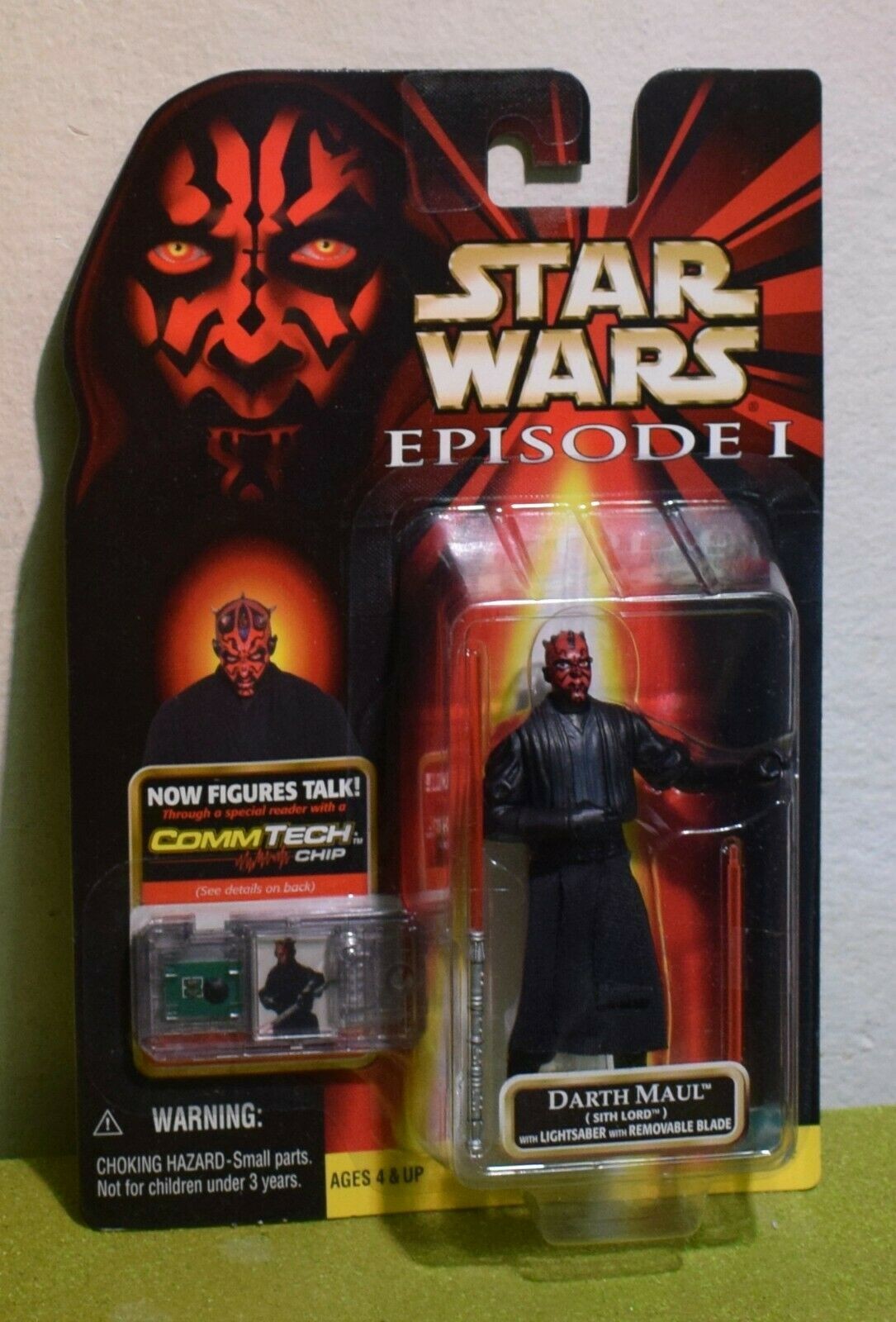 STAR WARS EPISODE I (1) PHANTOM MENACE CARDED DARTH MAUL SITH LORD w ...