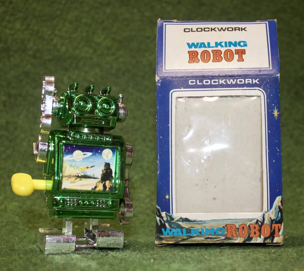 Clockwork Walking Green Robot - Modellers Loft