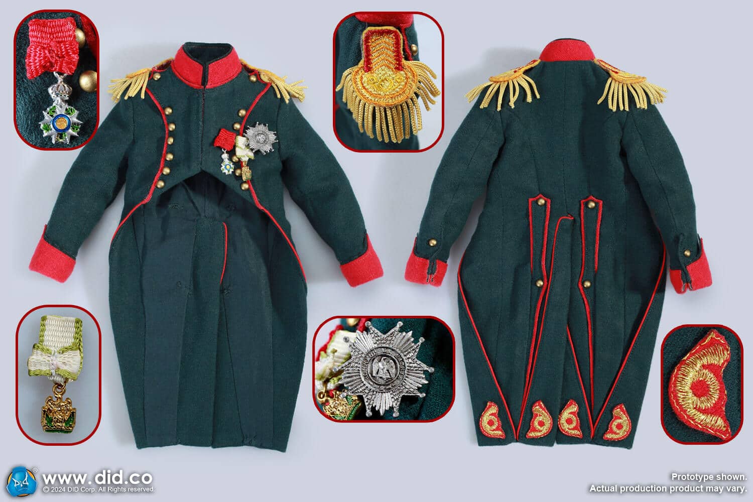 1/6 Scale Dragon In Dreams DID Napoleonic Costume Set for Napoleon ...