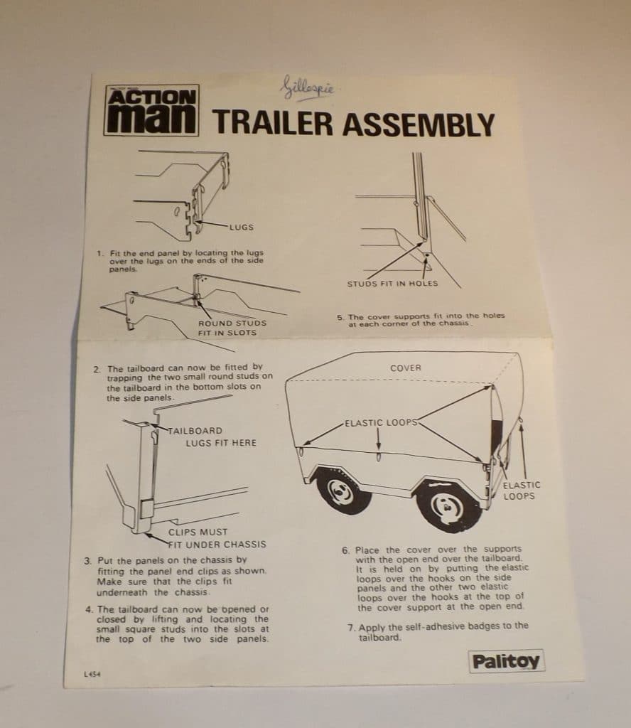 Vintage Action Man Trailer With Instructions - Modellers Loft